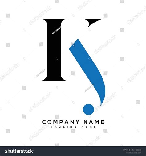 Letter KJ Logo Design Template Vector Image Royalty Free Stock Vector