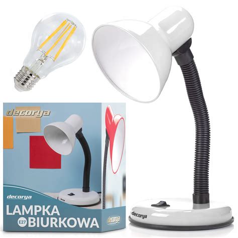 Lampka Nocna Biurkowa Uniwersalna Regulowana Szkolna Na Biurko