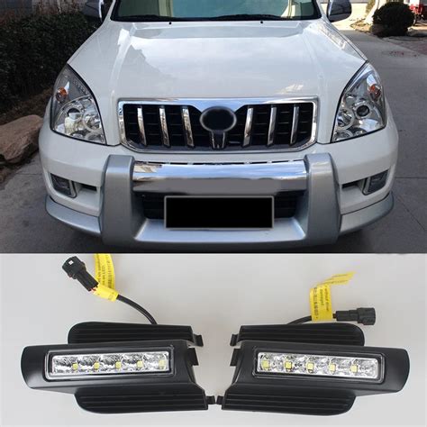 LED Daytime Running Light For Toyota Prado 120 LC120 GRJ120 2003 2009