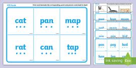 Cvc Words Read And Reveal Cards A English Resource Twinkl