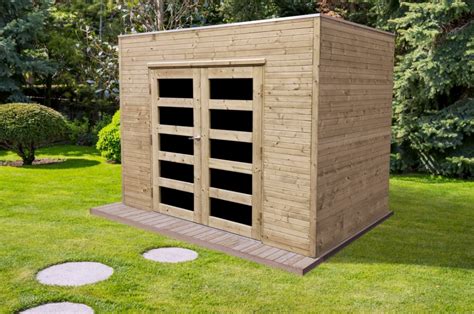 Abri jardin autoclave 5 94 m² CAPRI toit plat Idea Bois Nicolas