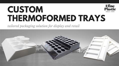 Custom Thermoformed Plastic Trays Packaging Insert Trays HDPE