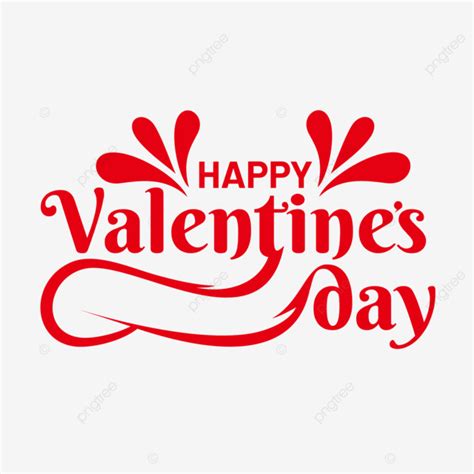 Texto De Saludo Del Feliz Día De San Valentín Diseño De Letras PNG