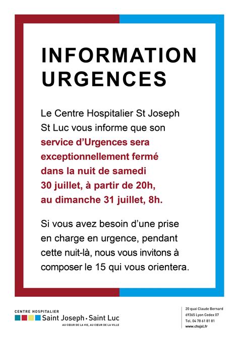 Fermeture Exceptionnelle Urgences