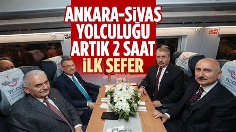 Ankara Sivas Yüksek Hızlı Tren hattında ilk sefer