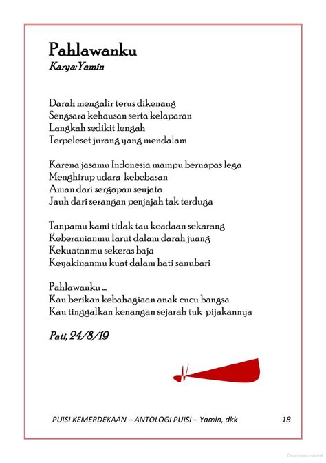 10 Contoh Puisi Kemerdekaan 4 Bait Untuk Menyambut 17 Agustus