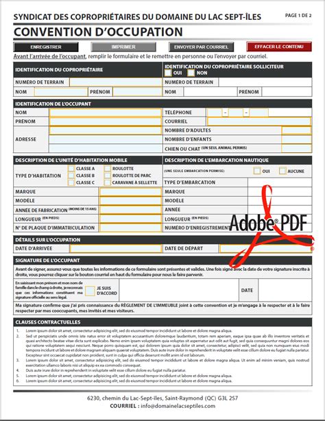 CONTRAT PDF DYNAMIQUE INTERACTIF Création et programmation de