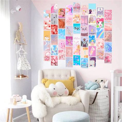 Gensteuo Kawaii Anime Wall Collage Kit Aesthetic Pictures Set X