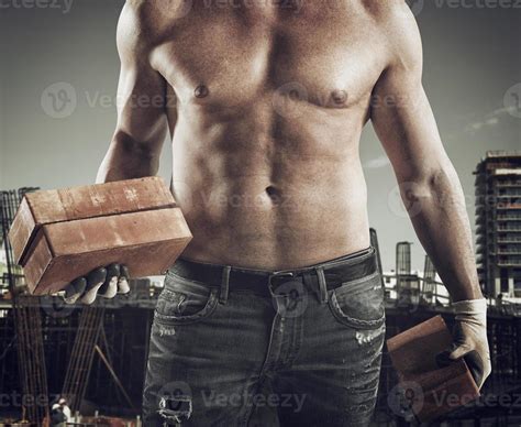 Shirtless Construction Worker 20926119 Stock Photo At Vecteezy