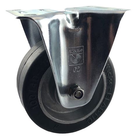 Roulette caoutchouc super élastique EASYROLL NOIR corps aluminium