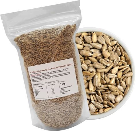 Dobry Orzech Słonecznik Łuskany 1kg 100 Naturalny Świeży Ceny i