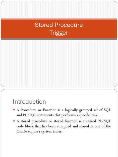 stored procedure trigger pdf subroutine pl sql