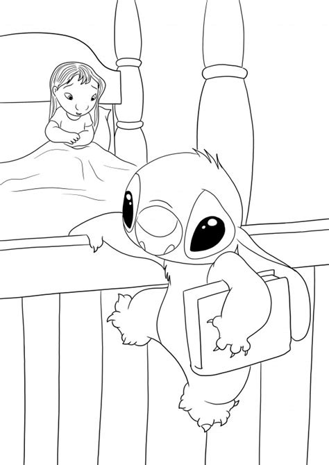 Hojas Para Colorear De Lilo Stitch Para Imprimir Gratis Una Gran