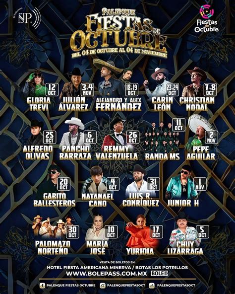Palenque Fiestas De Octubre Artistas Fechas Y Cu Ndo Comprar Boletos