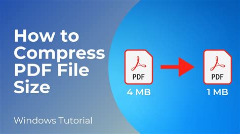 how to compress pdf file reduce size full guide youtube