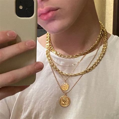 Mens Layered Chain Necklace Hypnotizing Binnacle Picture Gallery