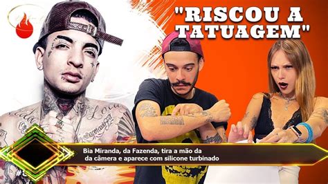 Bia Miranda da Fazenda tira a mão da da câmera e aparece silicone