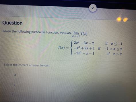 solved question given the following piecewise function