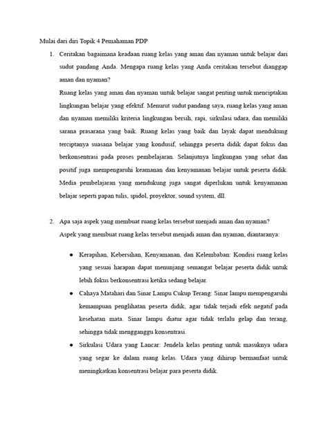 Mulai Dari Diri Topik 4 Pemahaman Pdp Pdf