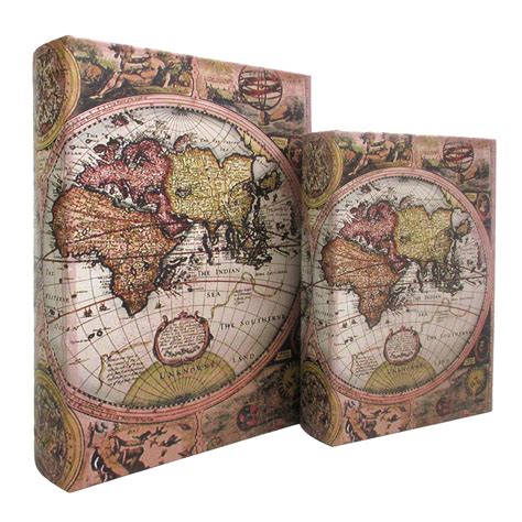 Caja Libro Decoraci N Mapa Del Mundo Antiguo Surtido
