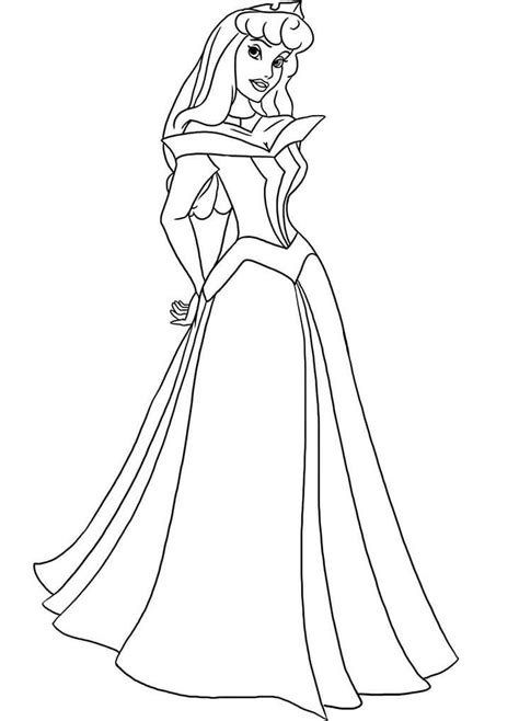 Coloriage Princesse Aurore à imprimer sur ColoriageEnfant