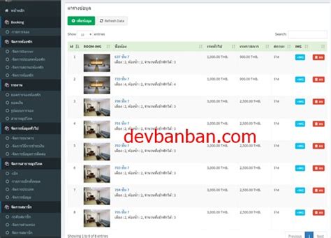 ระบบจองห้องพักออนไลน์ พัฒนาด้วย Codeigniter Php Mysqli Bootstrap Admin Lte สอนสร้าง