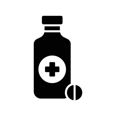 Medicine Bottle Icon Vector Design Simple And Clean Vector Art