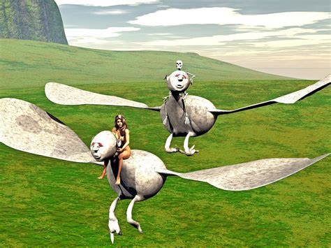 Flying Naked On GoGo Bears Digital Art By Charles McChesney