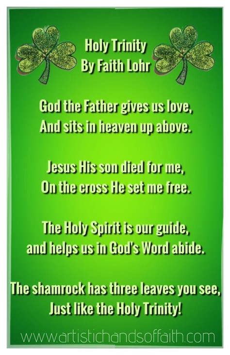 St Patricks Day Holy Trinity Lesson And Craft In 2021 Trinity