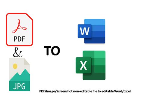 PDF Image Screenshot Non Editable File To Editable Word Excel Upwork