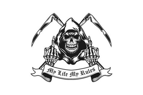Retro Emblem With Grim Reaper Graphic By Pch Vector Creative Fabrica