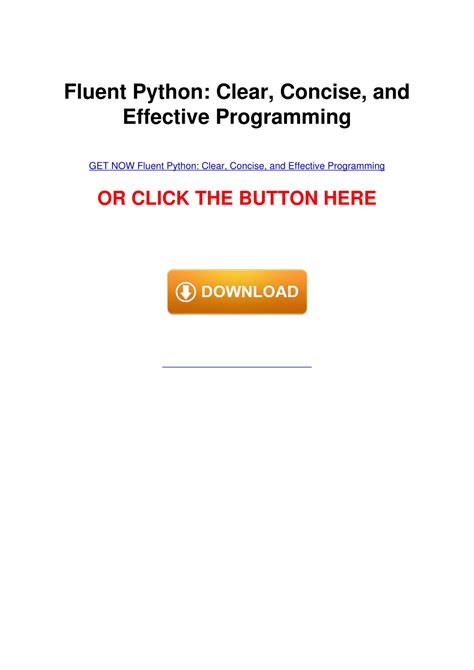 ppt download pdf fluent python clear concise and effective programming powerpoint