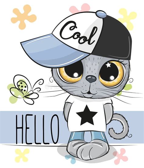 Gato Lindo Aislado En Un Fondo Blanco Ilustraci N Del Vector