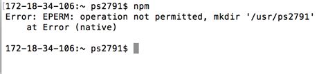 Macos Npm Operation Not Permitted Issue Stack Overflow