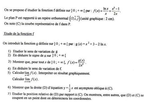 Exercice Logarithme Classe De Terminale S