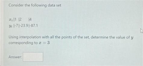 solved consider the following data set x 112 14 y