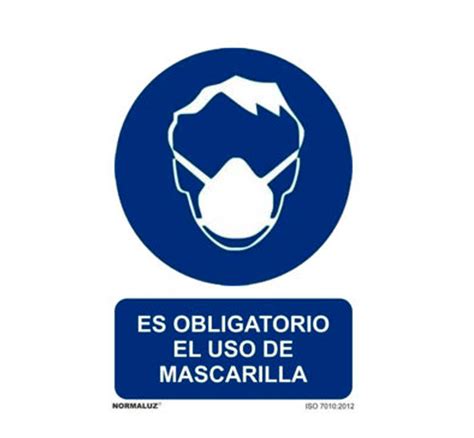 paille Rituel Exemple señal uso obligatorio de mascarilla porcelaine