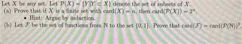 [solved] let x be any set let mathcal{p} x {y