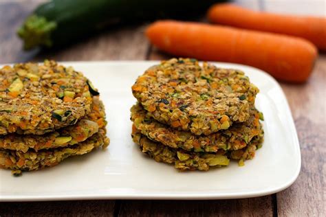 Galettes aux flocons d avoine courgette et carotte végan Amandine