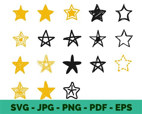 Star Svg Star Bundle Sparkling Stars Svg Png Eps Star Cut Etsy