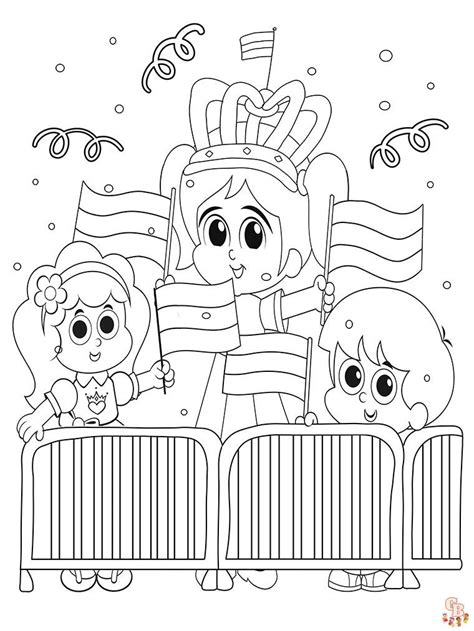 Koningsdag Kleurplaten Voor Kinderen KleurplatenGB