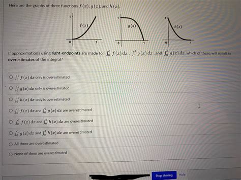 solved here are the graphs of three functions f x g x and