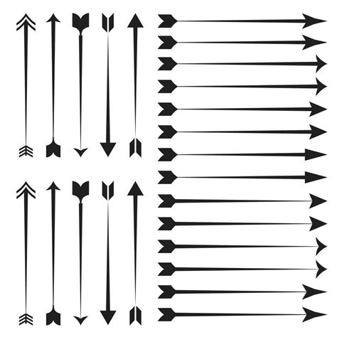 icono de flecha gran conjunto de flechas planas vectoriales colección