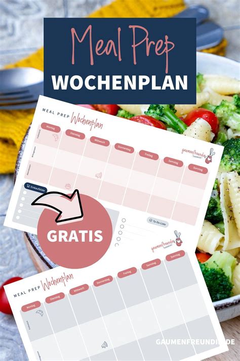 Wochenplan Vorlagen Zum Ausdrucken Gaumenfreundin Wochen Planer
