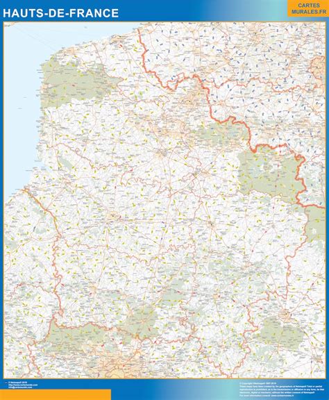 Carte Region Hauts De France Cartes Murales France