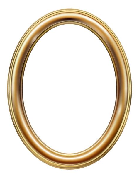 Oval Classic Golden Picture Frame 2369940 Vector Art At Vecteezy