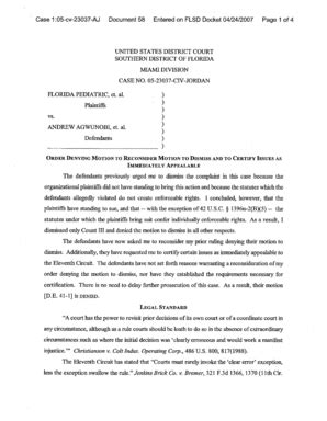 Fillable Online Court Order Denying Defendants Motion For