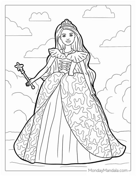 Barbie Princess Coloring Page