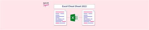Excel Cheat Sheet Scaler Topics