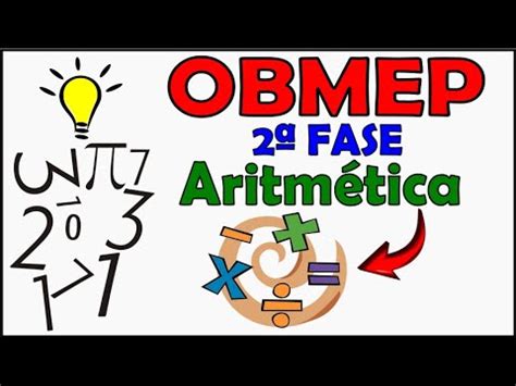 Obmep Fase Aritm Tica E Lgebra Youtube
